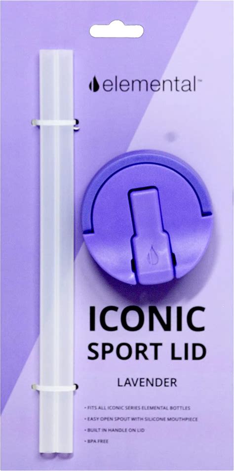 Elemental Iconic Sport Lid Replacement And Straw Pack Fits All 14oz
