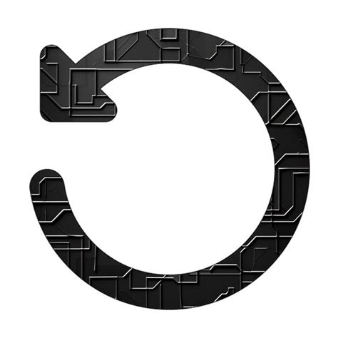 Premium Photo Rotate Left Icon Dark Technology Pattern Texture