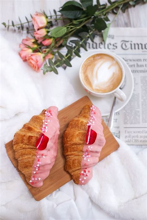 Raspberry Croissants For Valentines Day