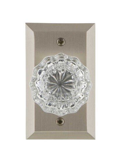 New York Rosette Door Set With Fluted Crystal Glass Knobs House Of Antique Hardware