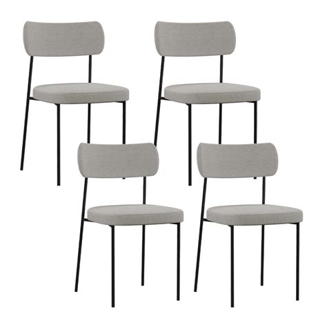 Kit 04 Cadeiras Decorativa Estofada Para Sala De Jantar Melina F01