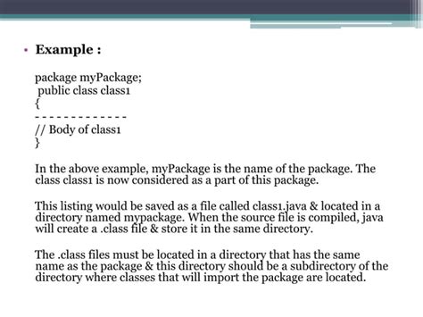 Packages In Java Pptx