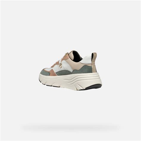 Geox® Diamanta Woman Sagelight Taupe Low Top Sneakers Geox