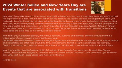 Happy Winter Solice Happy New Year Ricardo Rose