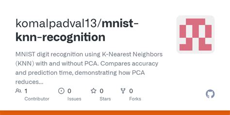 Github Komalpadval13mnist Knn Recognition Mnist Digit Recognition Using K Nearest Neighbors