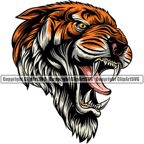 Tiger Face Growling