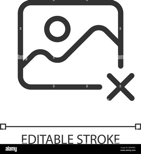 Delete Photo Pixel Perfect Linear Ui Icon Stock Vector Image Art Alamy