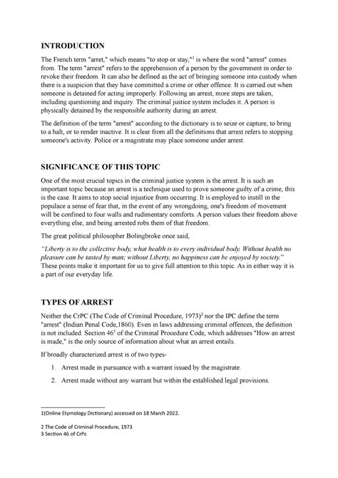 CRPC Notes Of Crpc INTRODUCTION The French Term Arret Which Means To Stop Or Studocu