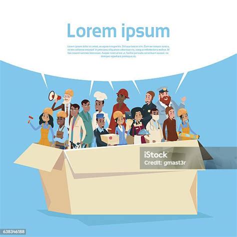 사람들 그룹 다른 직업 직원 채팅과 인종 노동자를 혼합 고용과 노동에 대한 스톡 벡터 아트 및 기타 이미지 고용과 노동
