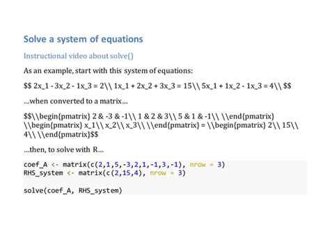 R Matrix Math Quick Reference Ppt R Matrix Math Quick Reference Ppt