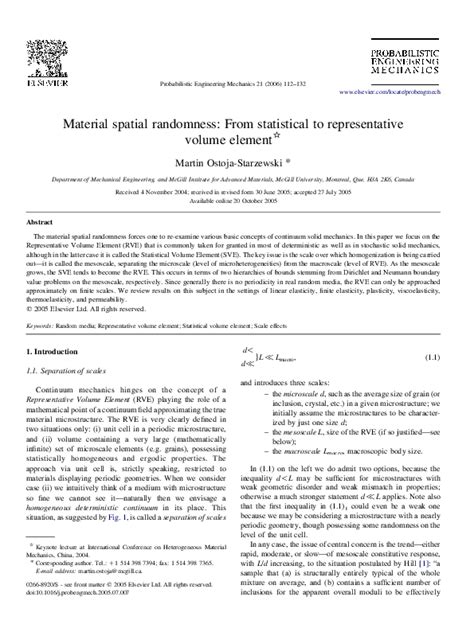 Pdf Material Spatial Randomness From Statistical To Representative