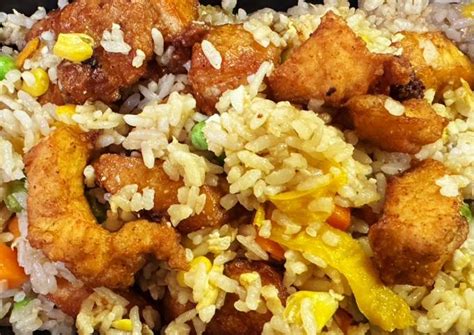 Crispy Chicken Fried Rice Recipe By Minda Cookpad