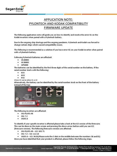 Pylontech New Chipset Update Pdf Computer File Usb