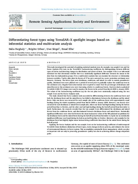 Pdf Differentiating Forest Types Using Terrasar X Spotlight Images Based On Inferential