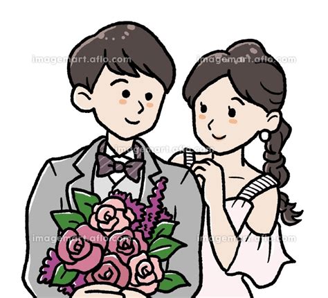 新郎新婦のイラスト 157760446 イメージマート