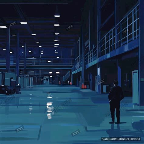 Ai创作图工厂素材插画 厂房人视 工厂插画 智能仓储插画 扁平风人物场景平涂 底特律插画 工业插画 人物大场景插画 厂房风格车间风格背景 制造