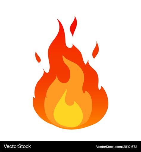 Fire Flames Sign Isolated Icon Royalty Free Vector Image