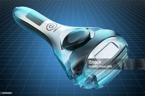 호일 형 무선 면도기 면도기 청사진의 시각화 3d Cad 모델 3d 렌더링 3차원 형태에 대한 스톡 사진 및 기타 이미지 3