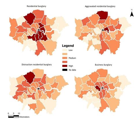 Maps Of The Spatial Distribution Of Various Types Of Burglary Download Scientific Diagram