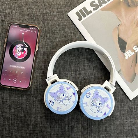 Sanrio Bluetooth Headphone Hello Kitty Kuromi Wireless Headsets Stereo