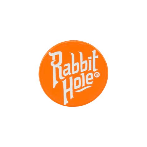 Rabbit Hole Logo Pin In Orange Rabbit Hole Distillery