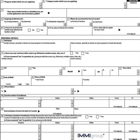 Completing Form Imm 0008 Generic Application Form For Canada Canada
