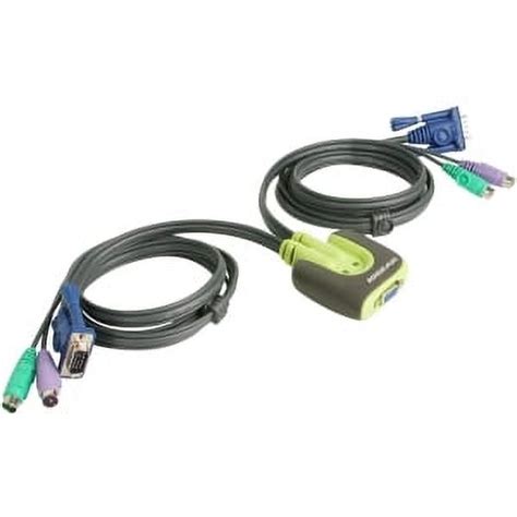 2port Ps2 Miniview Micro Kvm W 6ft Cables Hot Keys