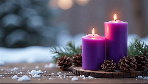 Purple And Pink Advent Candle Religious Significance In Catholic