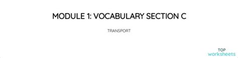 Module 1 Vocabulary Section C Interactive Worksheet Topworksheets