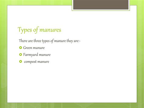 Fertilizers Vs Manures Ppt