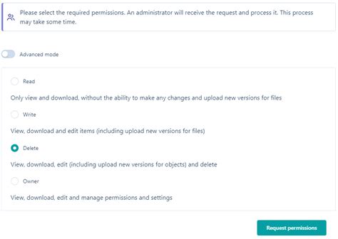How Can I Request Permission To A Workspace Project File Or Folder