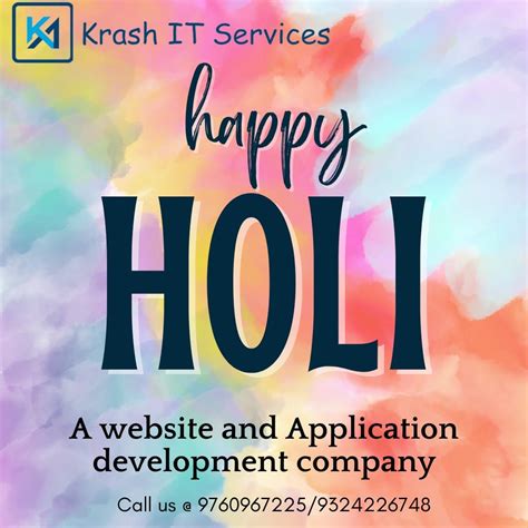 Krash It Services On Linkedin Happy Holi Colors Festival
