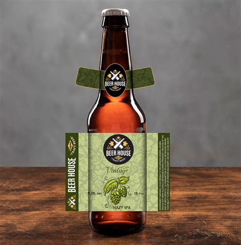 12 Oz Beer Bottle Labels Rectangle Brewery