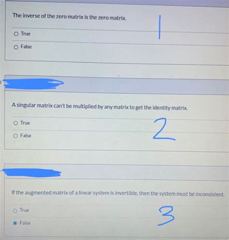 Solved The Inverse Of The Zero Matrix Is The Zero Matrix O Chegg Com