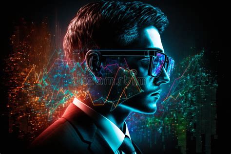 Abstract Artificial Intelligence Business Analysis Chart Generative Ai