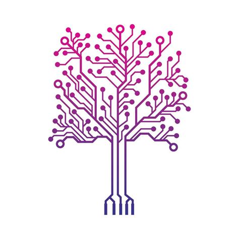 Circuit Technology Tree Vector Icon Vector Art At Vecteezy