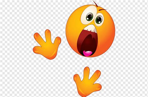 스마일 이모티콘 공포 공포의 감정 얼굴 주황색 심장 Png Pngwing