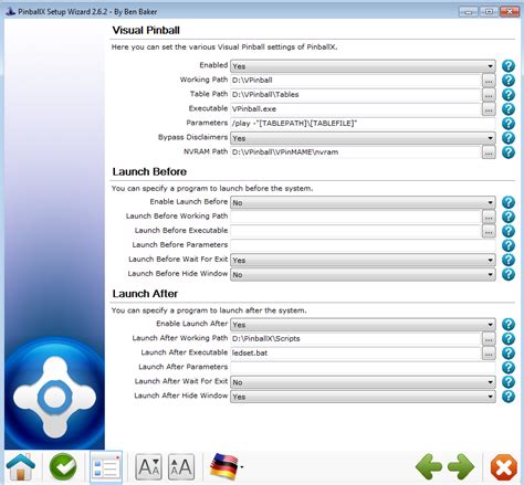 Pinballx Visual Pinball Settings Setup Wizard Spesoft Gameex Wiki