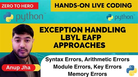 Python For Beginners 036 Errors And Exception In Python Lbyl And Eafp Approach Of