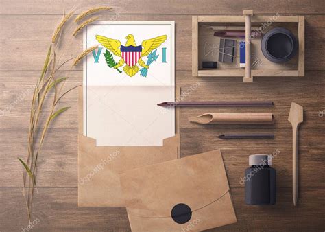 Estados Unidos Invitaci N Islas V Rgenes Concepto De Carta De