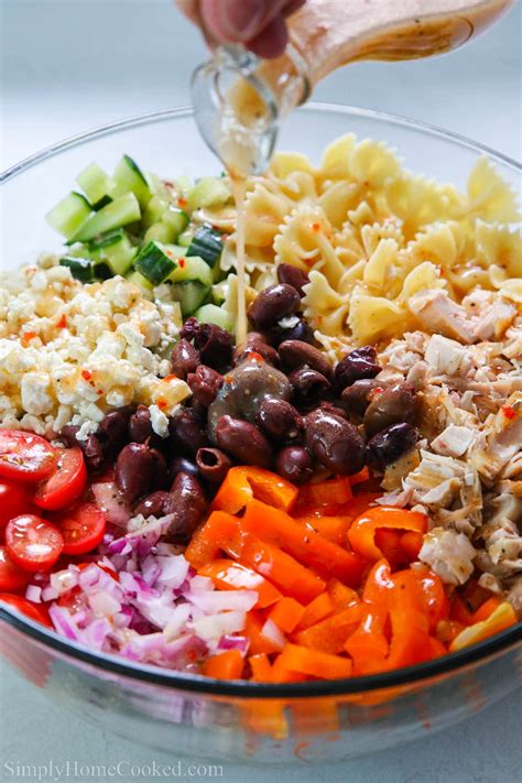 Greek Chicken Pasta Salad Enthusiast Cuisine