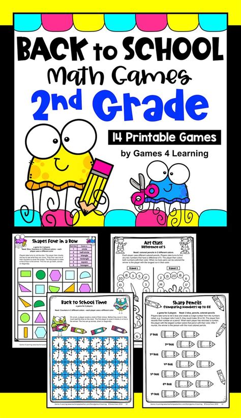 2nd Grade Back To School Math Activities Fun Math Games Beginning Of The Year Math Games