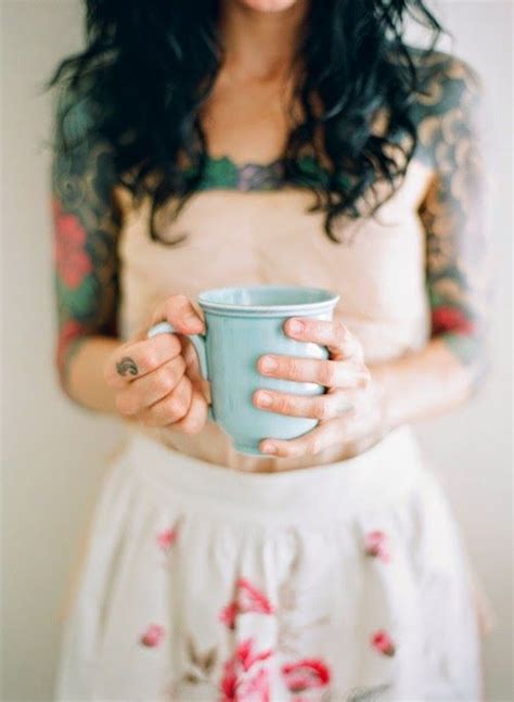 Coffee And Vintage Floral Apron