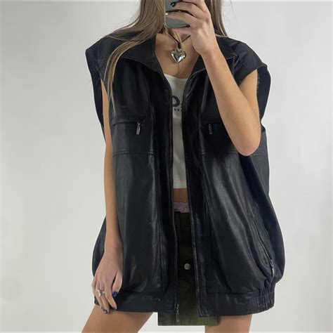 Vintage Leather Matrix 00s Noughties Oversized Depop