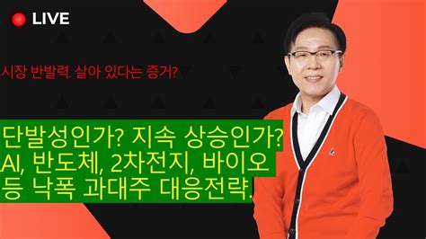단발성 아니면 지속 상승 AI 2차전지 반도체 바이오 등 낙폭 과대주 대응전략 한옥석 주식마스터피스 YouTube