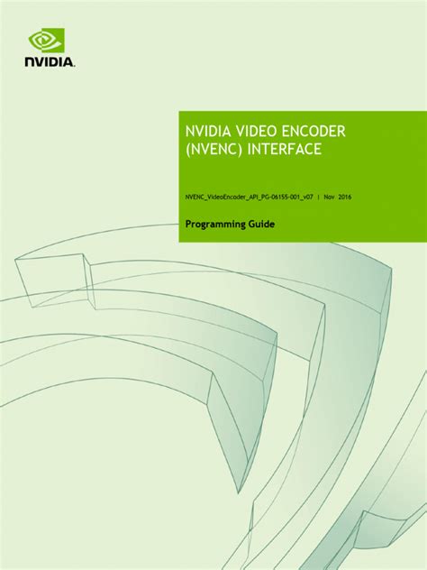 Nvenc Videoencoder Api Progguide Pdf Inputoutput Data Compression