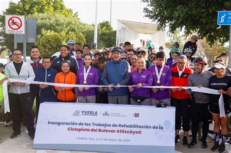 Inaugura Sergio SalomÓn RehabilitaciÓn De La Ciclopista De La VÍa