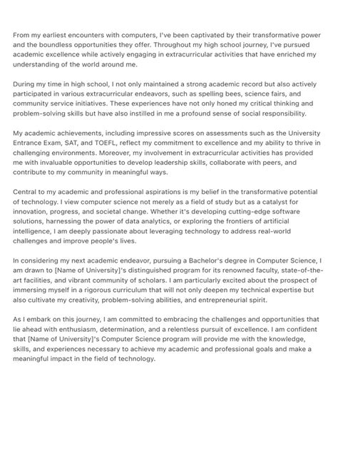 Motivational Statement Pdf Science Creativity