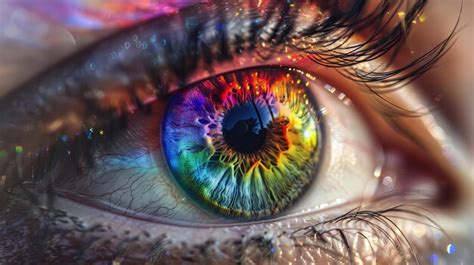 Rainbow Iris Eye Embracing Diversity And Wonder Premium Ai Generated