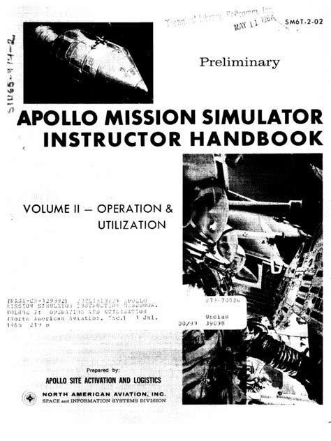 Apollo Mission Simulator Instructor Handbook Volume Ii Operation And